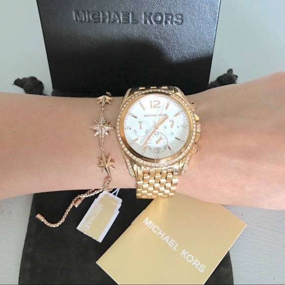 Michael Kors | Jewelry | Mk Rose Gold Tone Starburst Bracelet Only ...